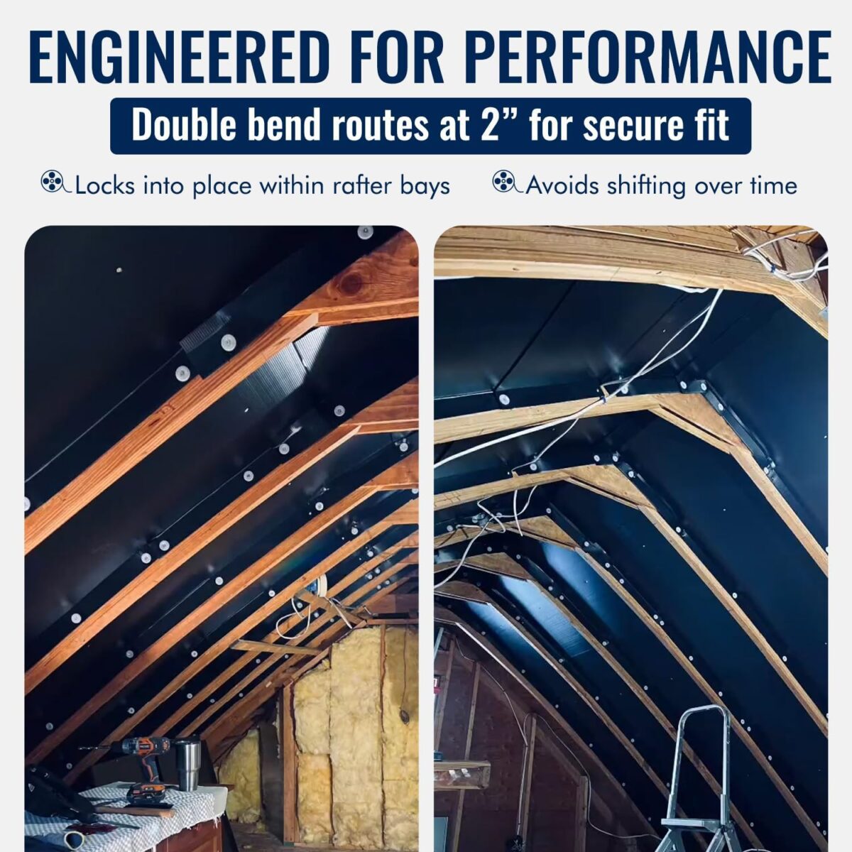 SmartBaffle insulation baffle for 16" on-center rafters