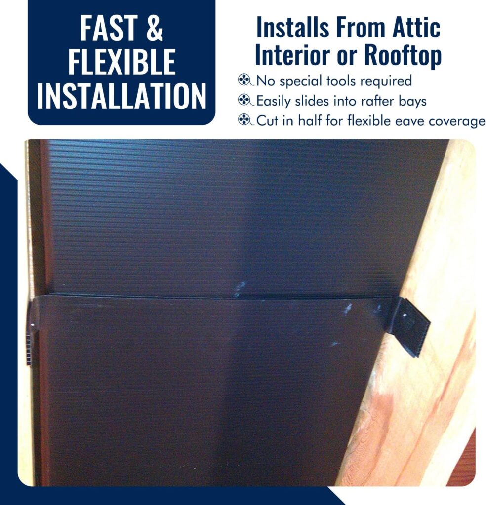 SmartBaffle insulation baffle for 16" on-center rafters